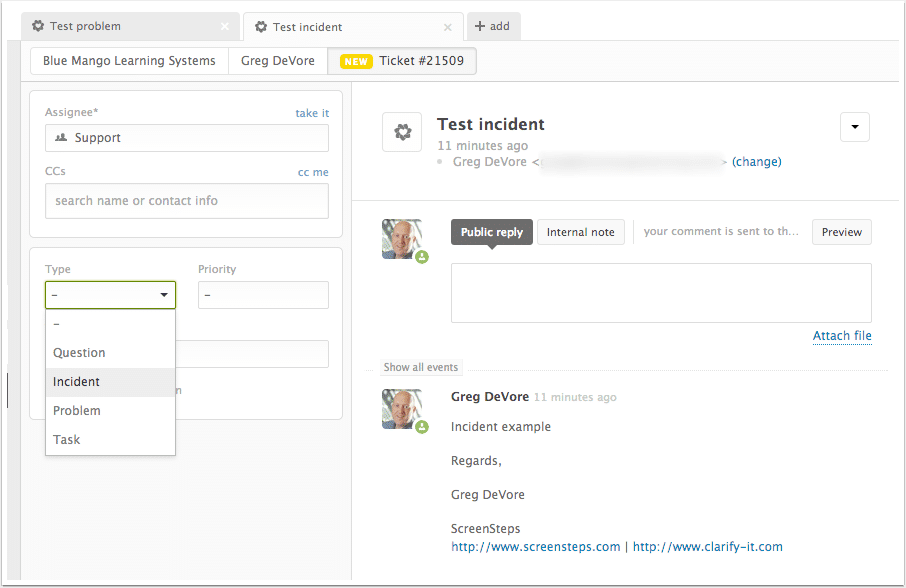 Problems and Incidents in Zendesk
