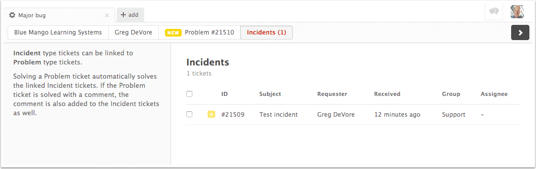 Problems and Incidents in Zendesk